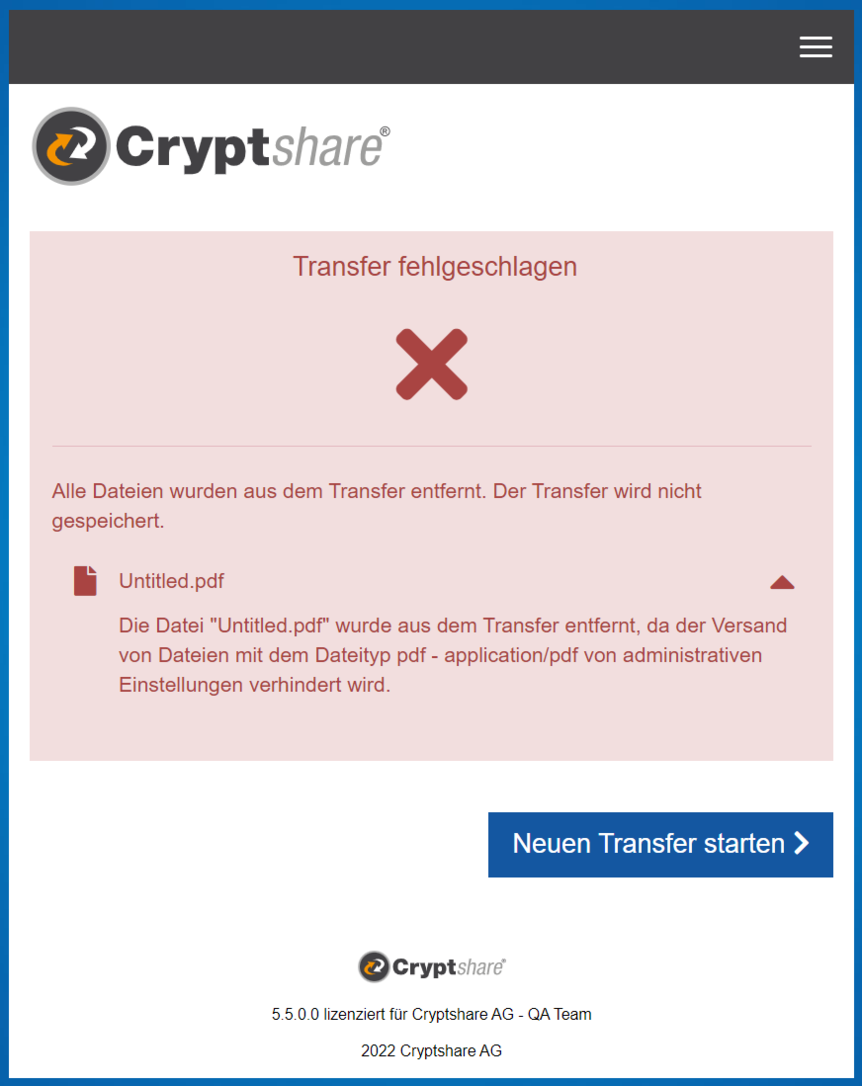 CSSCurrent de:Dateitypenfilter – Cryptshare Documentation