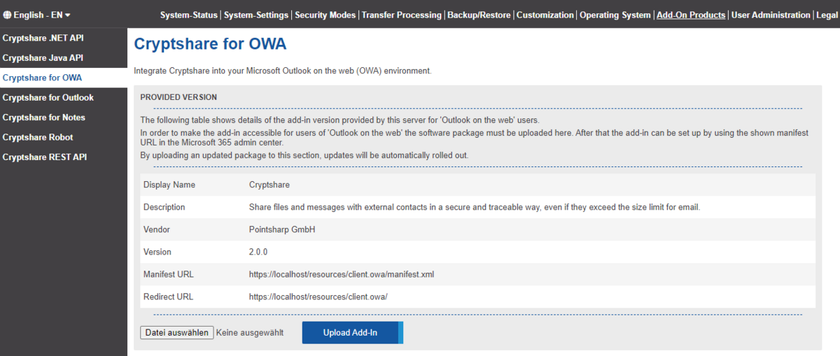 CSSCurrent en:Cryptshare for OWA – Cryptshare Documentation